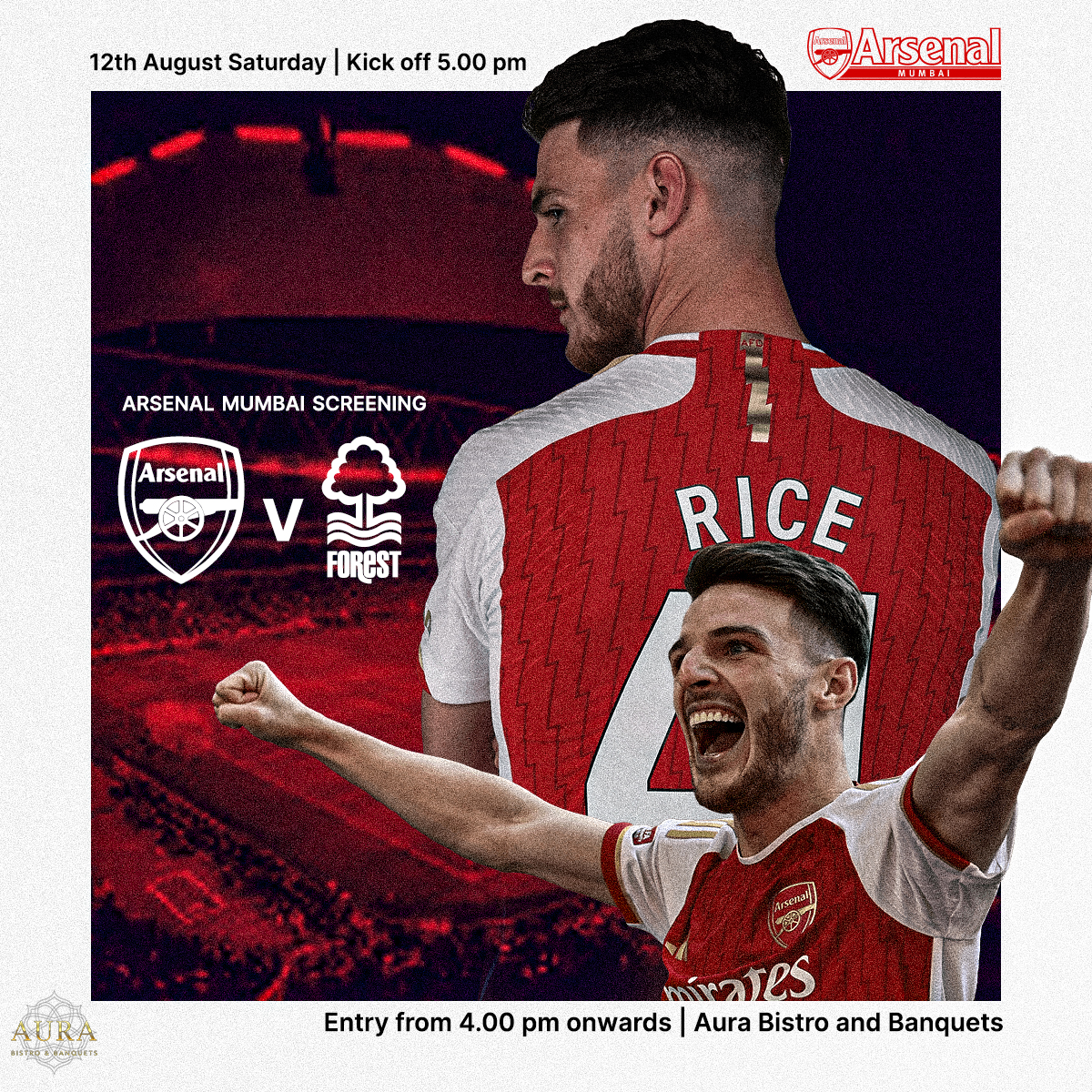 Arsenal vs Nottingham Forest - AMSC Screening - Official Arsenal Mumbai ...